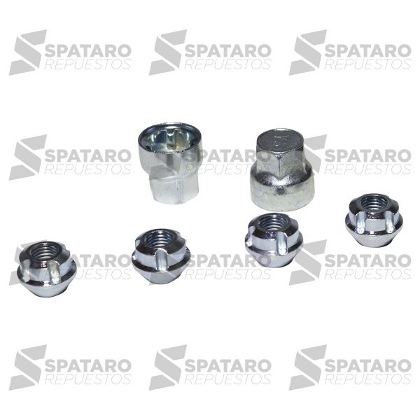 KIT TUERCA ANTIRROBO PARA LLANTA CHAPA TOYOTA HILUX-COROLLA-RAV4-ETIOS